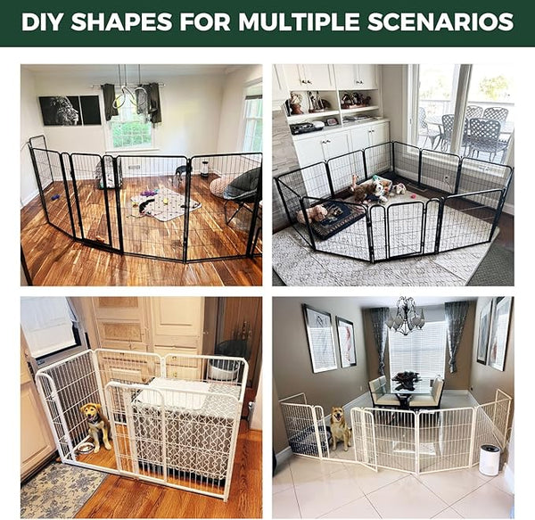 Indoor Dog Playpen with Threshold-Free Gate – FXW